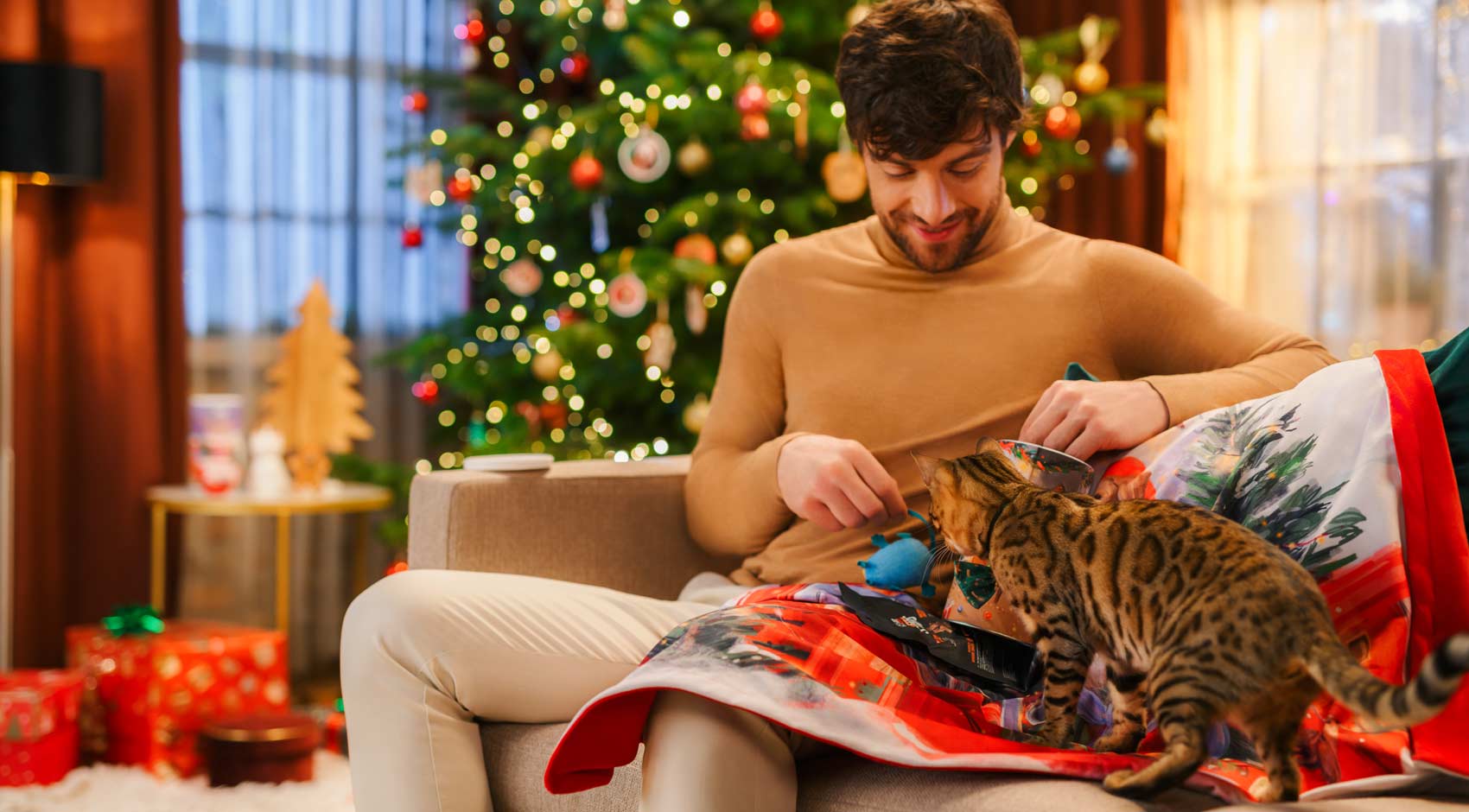 Kocyk świąteczny dla psa lub kota | John Dog