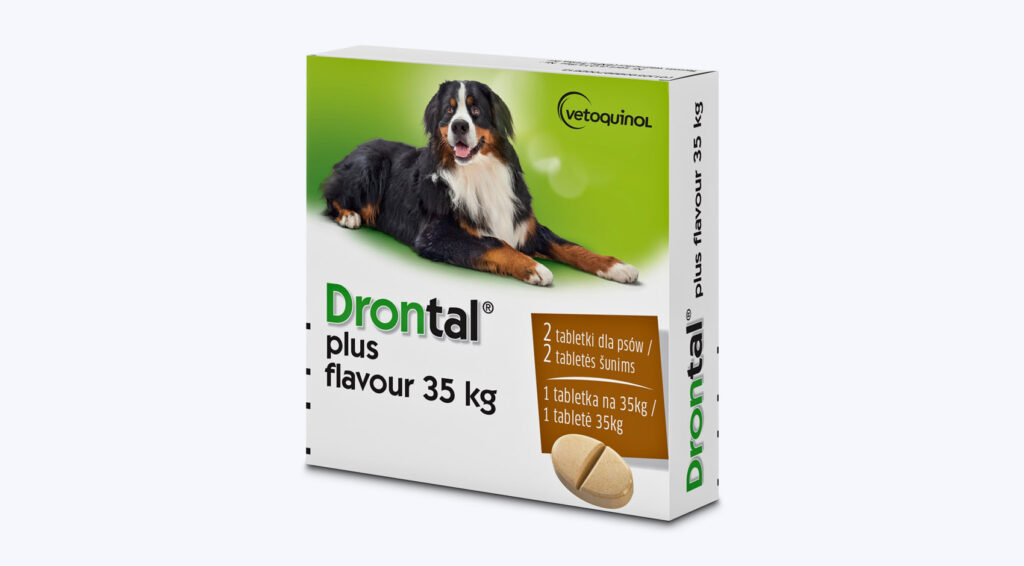 Tabletki na pasożyty dla psa Drontal Dog Plus Flavour 2 tabletki ...